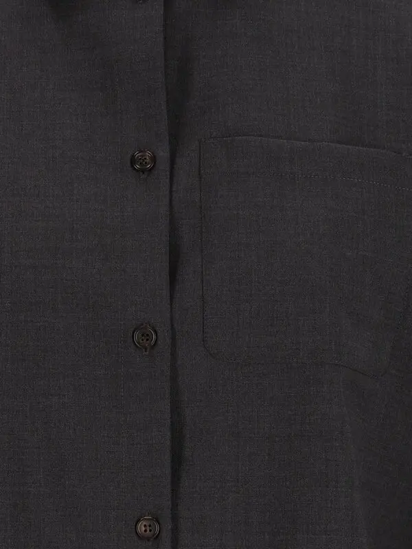 Max Mara Basic Wool Canvas Shirt