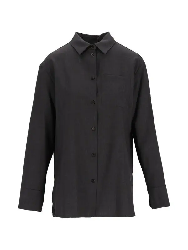 Max Mara Basic Wool Canvas Shirt