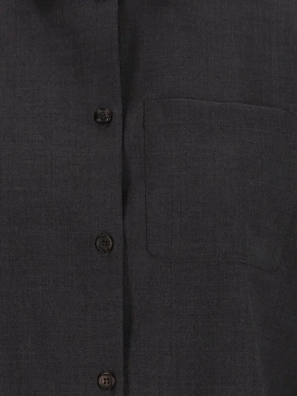 Max Mara Basic Wool Canvas Shirt