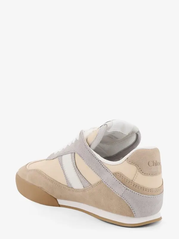 Chloé Kick Suede Sneakers With Contrasting Inserts - Gray