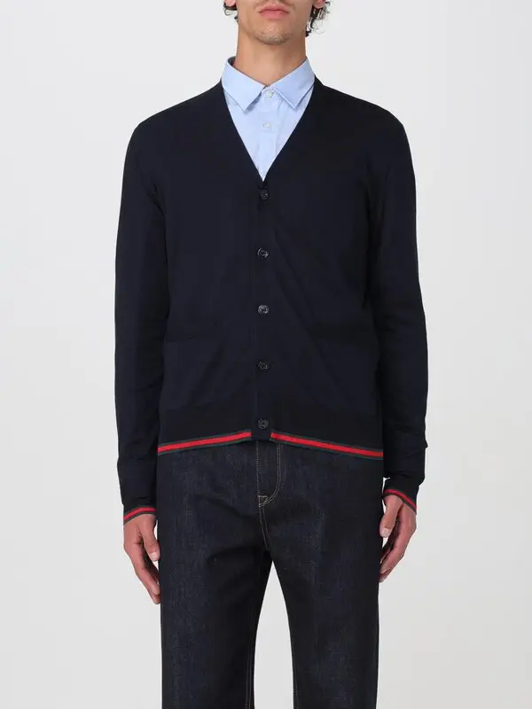 Gucci Wool Button Detailed Cardigan - Blue