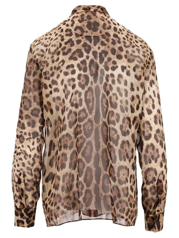 Dolce & Gabbana Leopard Print Silk Shirt