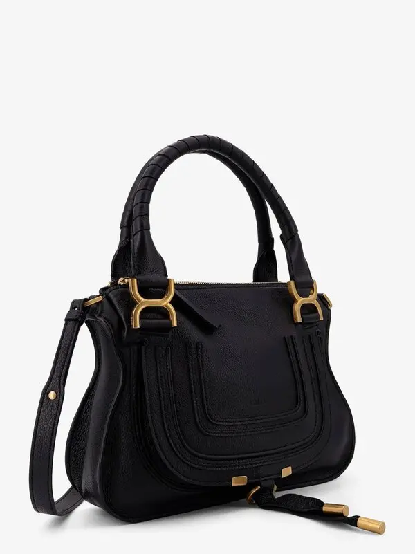 Chloé Marcie Small Leather Crossbody Bag - Black