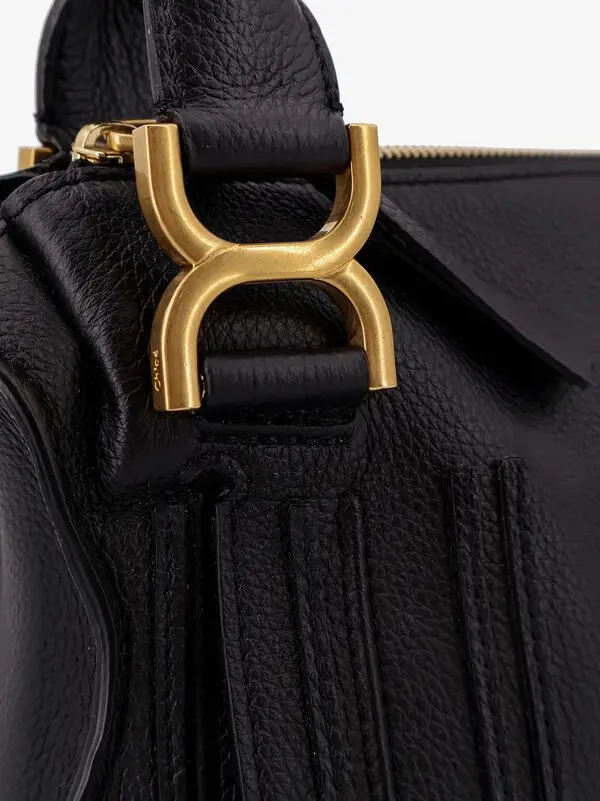 Chloé Marcie Small Leather Crossbody Bag - Black