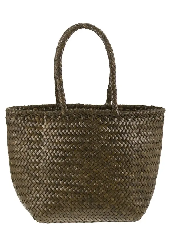 Dragon Diffusion Grace Basket Small Woven Leather Bag