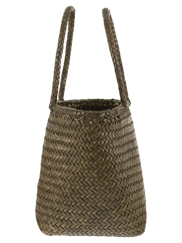Dragon Diffusion Grace Basket Small Woven Leather Bag