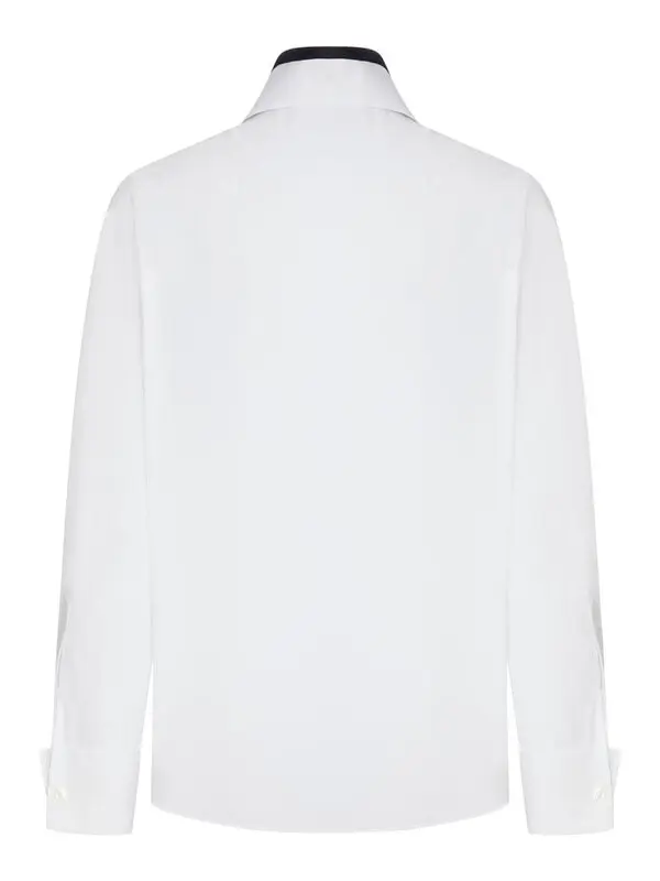 Sacai Cotton-blend Shirt With Integrated Tie