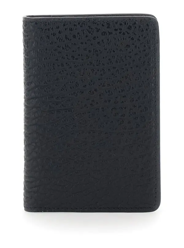 MAISON MARGIELA Wallet With Four Stitches On The Back In Black Leather For - Multicolor