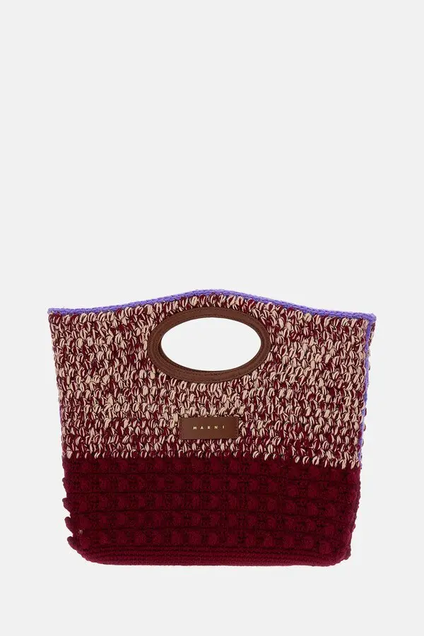 Marni Wool Crochet Knotted Clutch - Multicolor