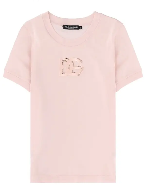Dolce & Gabbana T-shirt With Logo - Pink