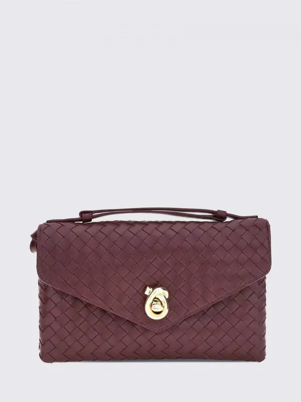 Bottega Veneta Knot Lock Woven Leather Bag - Red