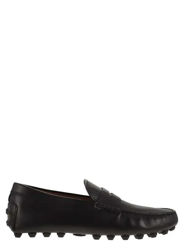 TOD'S Gommino Bubble Leather Loafers - Black