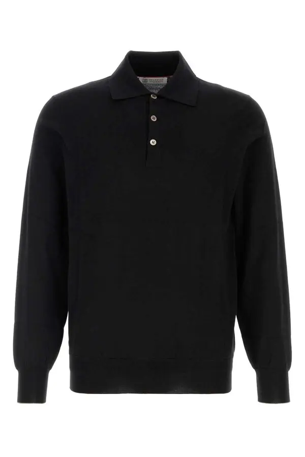 Brunello Cucinelli Cotton Polo Shirt - Black