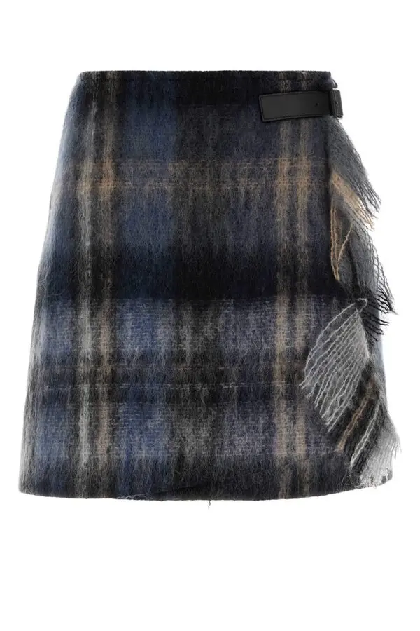 Loewe Embroidered Mohair Blend Mini Skirt