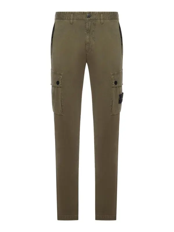 Stone Island Compass Logo Cargo Pants - Green