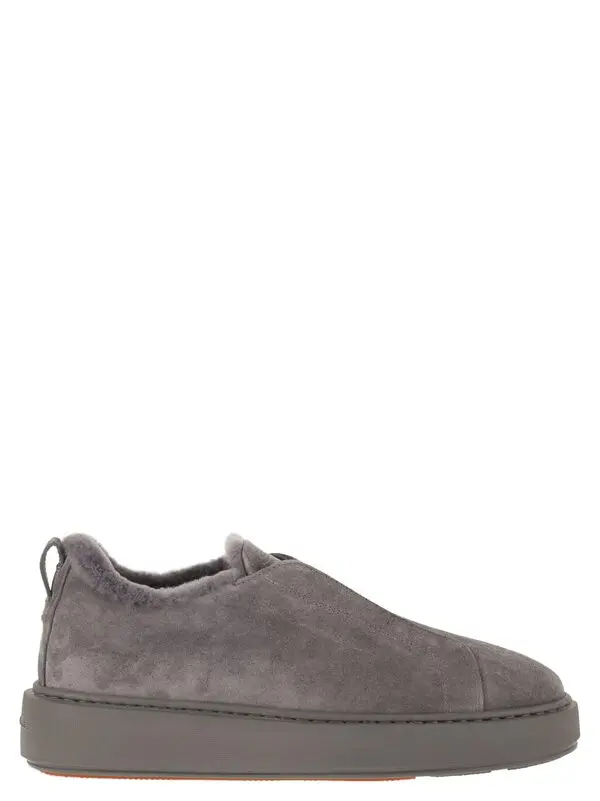 Santoni Suede Sneakers - Gray
