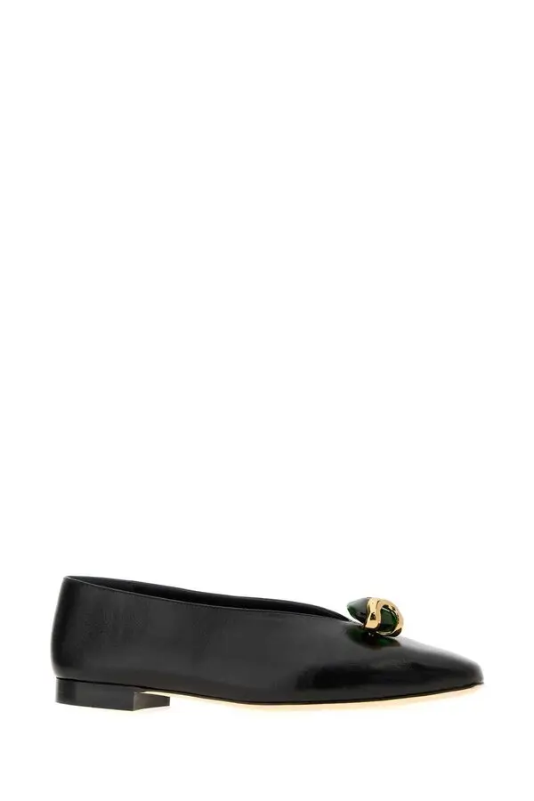 JIMMY CHOO Nappa Leather Margot Ballerinas - Black