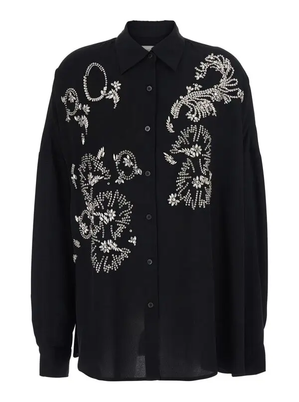 Dries Van Noten Embellished Viscose Blouse - Multicolor