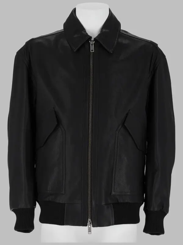 BOSS Josual Leather Jacket - Black