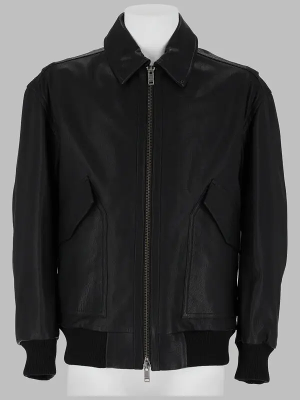 BOSS Josual Leather Jacket - Black