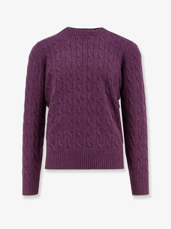 Brunello Cucinelli Cable Knit Cashmere Sweater - Cream
