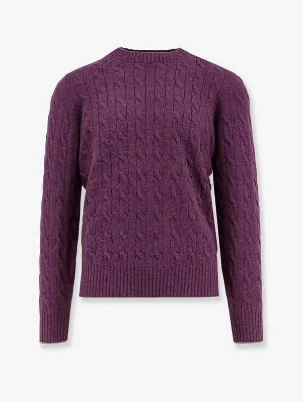 Brunello Cucinelli Cable Knit Cashmere Sweater - Cream
