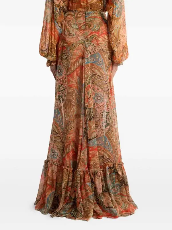 Etro Paisley Pattern Long Skirt - Multicolor