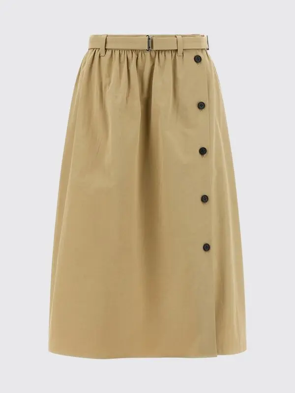 Prada Cotton Midi Skirt - Cream
