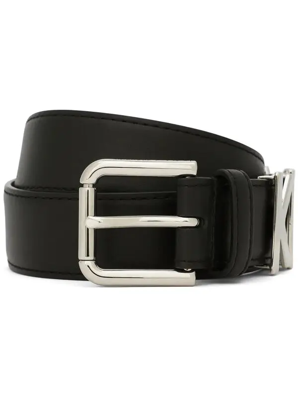 Dolce & Gabbana Belt With Logo Buckle - Black