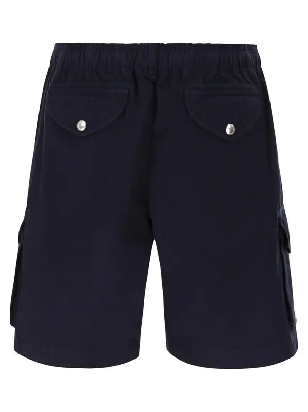 Brunello Cucinelli Cotton Gabardine Bermuda Shorts - Blue