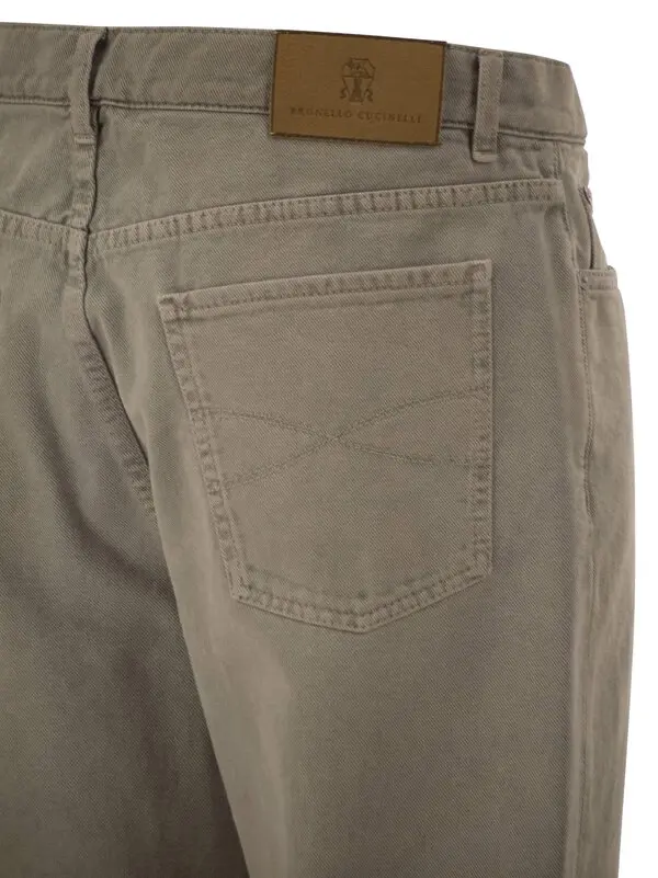 Brunello Cucinelli Five-pocket Cotton Jeans With A Contemporary Silhouette - Multicolor