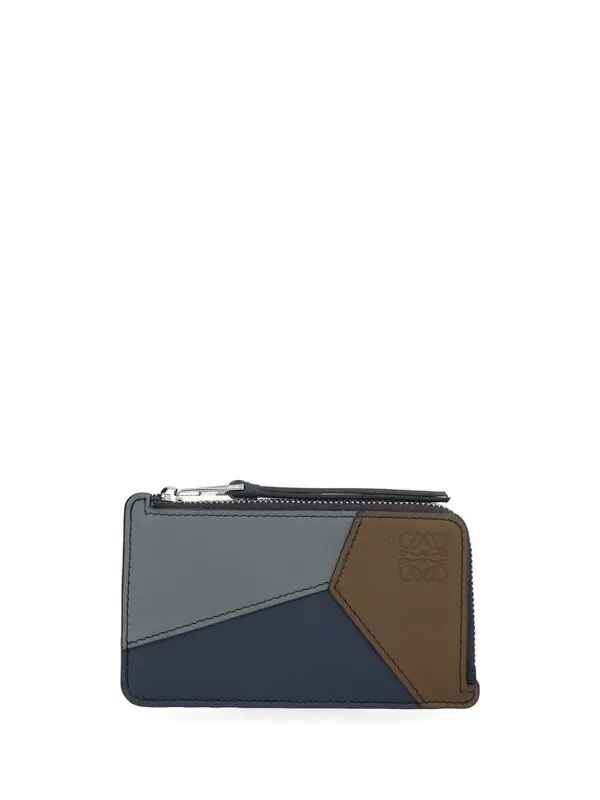 Loewe Puzzle Card Holder And Coin Purse In Calfskin - Multicolor