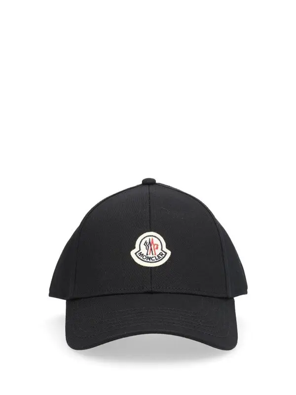 Moncler Cotton Baseball Cap - Black