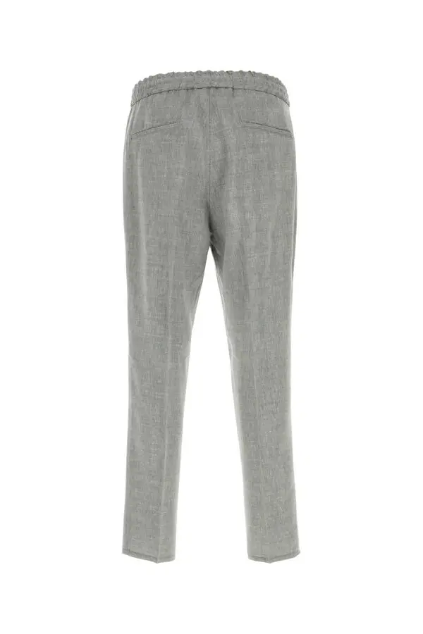 Brunello Cucinelli Grey Linen Blend Pant