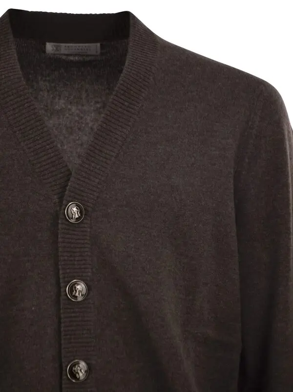 Brunello Cucinelli Cashmere Cardigan - Brown