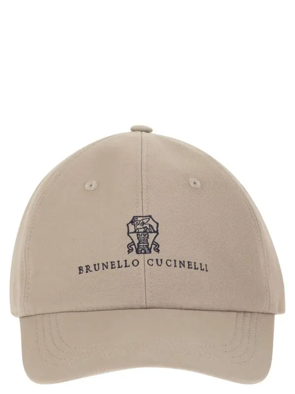 Brunello Cucinelli Garment-dyed Twisted Cotton Gabardine Baseball Cap - Cream