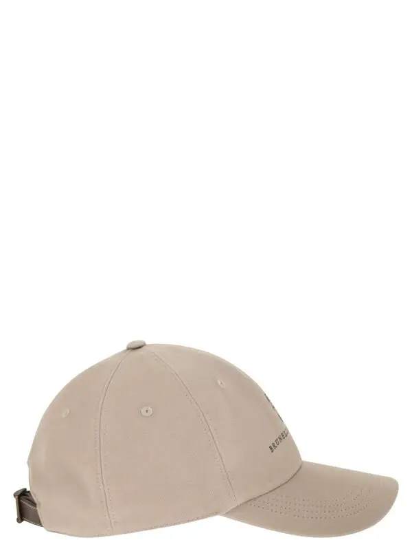 Brunello Cucinelli Garment-dyed Twisted Cotton Gabardine Baseball Cap - Cream