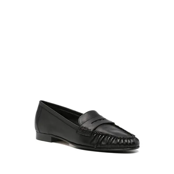 AeydĒ Leather Penny Loafers - Black