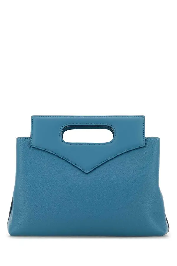 Mcm Turquoise Leather Mini Soft Diamond Handbag