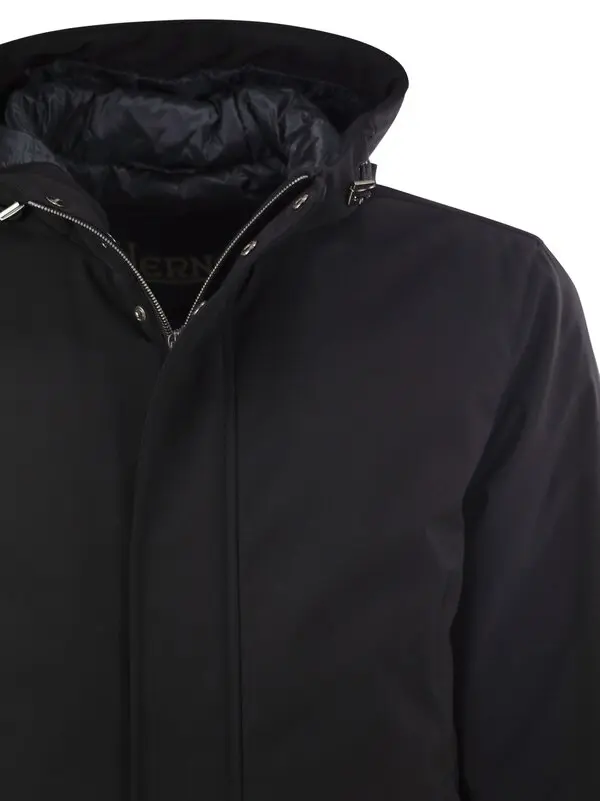 Herno Stretch Technical Fabric Hooded Padded Jacket