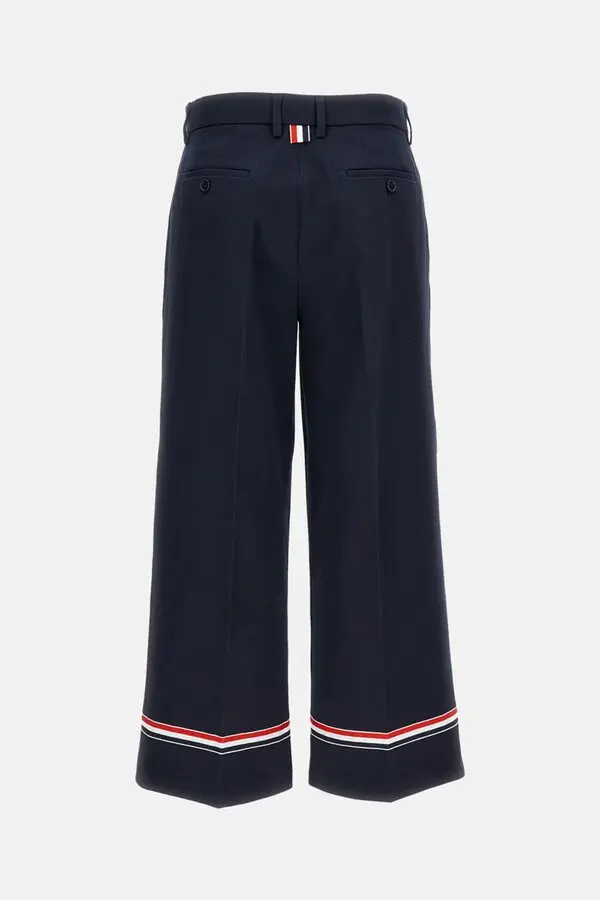 Thom Browne Cotton Gabardine Beltloop Chino Trousers - Multicolor