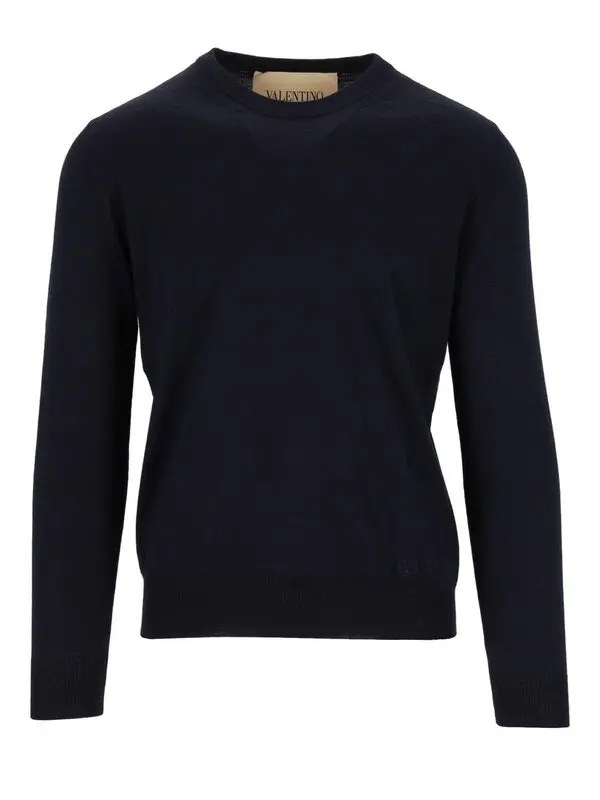Valentino Garavani Vlogo Signature Wool Sweater - Blue