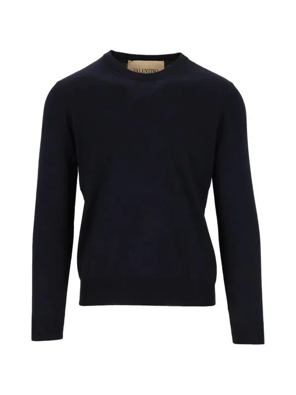 Valentino Garavani Vlogo Signature Wool Sweater - Blue