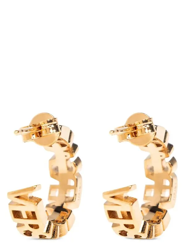 Versace Logo Hoop Earrings