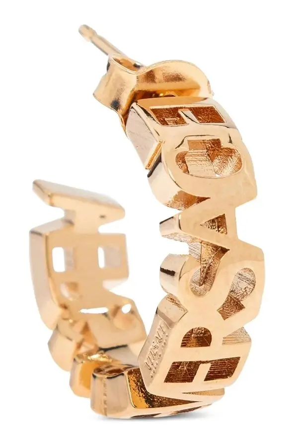 Versace Logo Hoop Earrings
