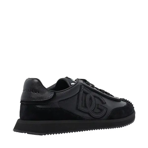 Dolce & Gabbana Leather And Suede Cushion Sneakers - Black