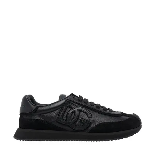 Dolce & Gabbana Leather And Suede Cushion Sneakers - Black