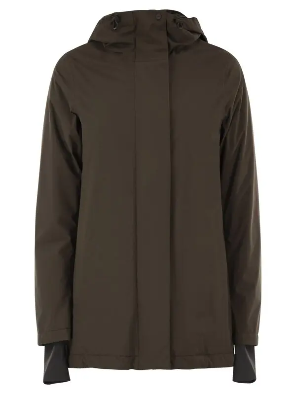 Herno A-shape 2-layer Hooded Parka - Brown