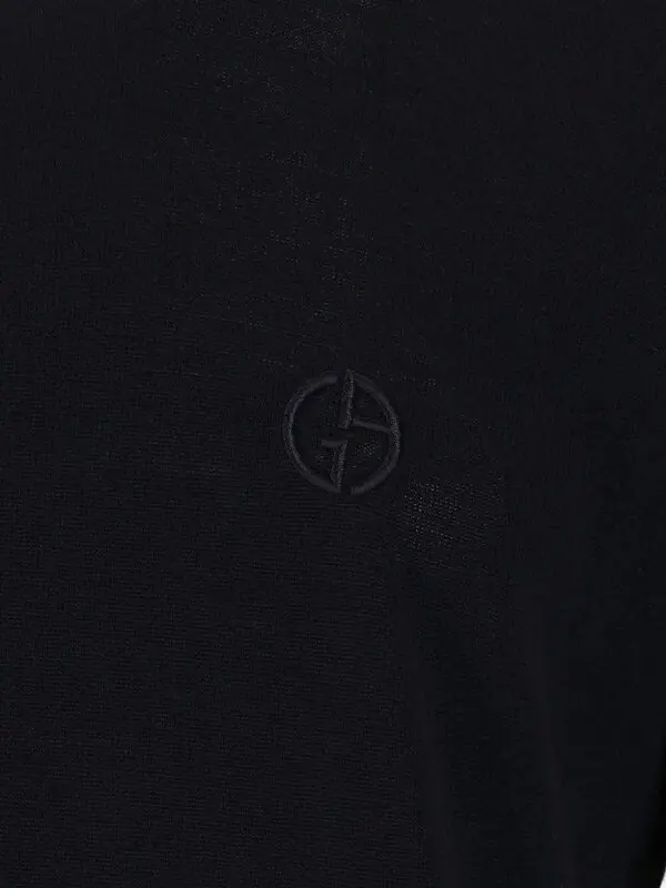 Giorgio Armani Crew Neck Wool Sweater - Blue