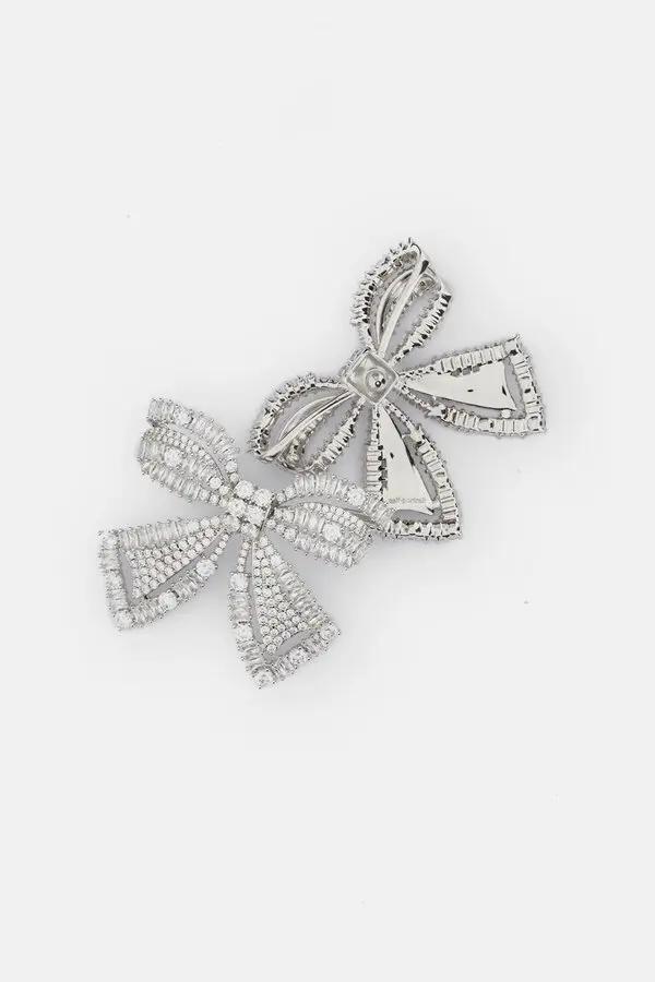SELF-PORTRAIT Crystal Bow Earrings